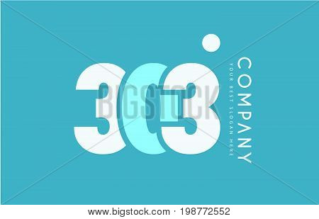 Number 303 Blue White Vector & Photo (Free Trial) | Bigstock