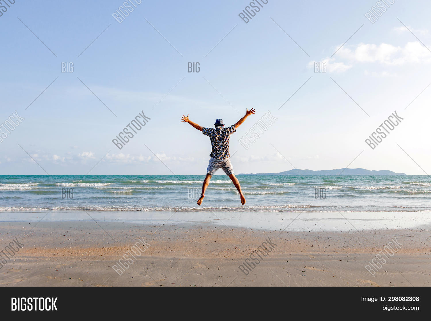 Happy Man Freedom Jump Image & Photo (Free Trial) | Bigstock