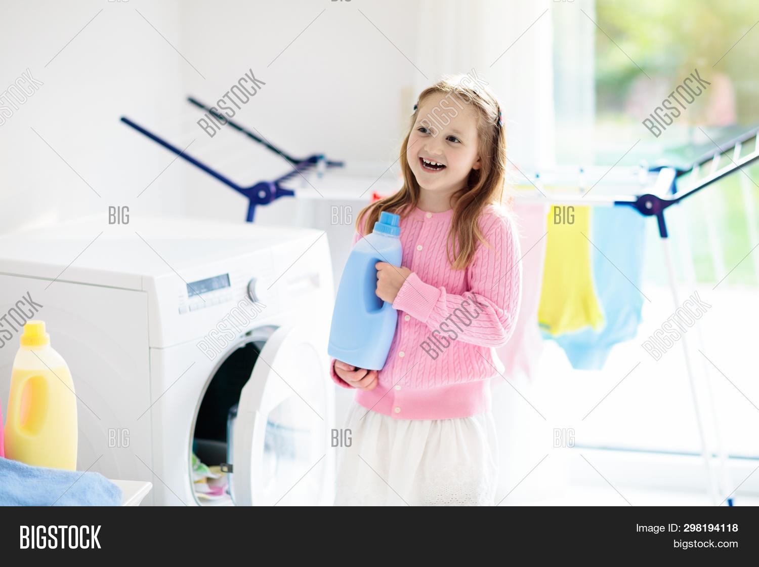 Child Laundry Room Image & Photo (Free Trial) | Bigstock