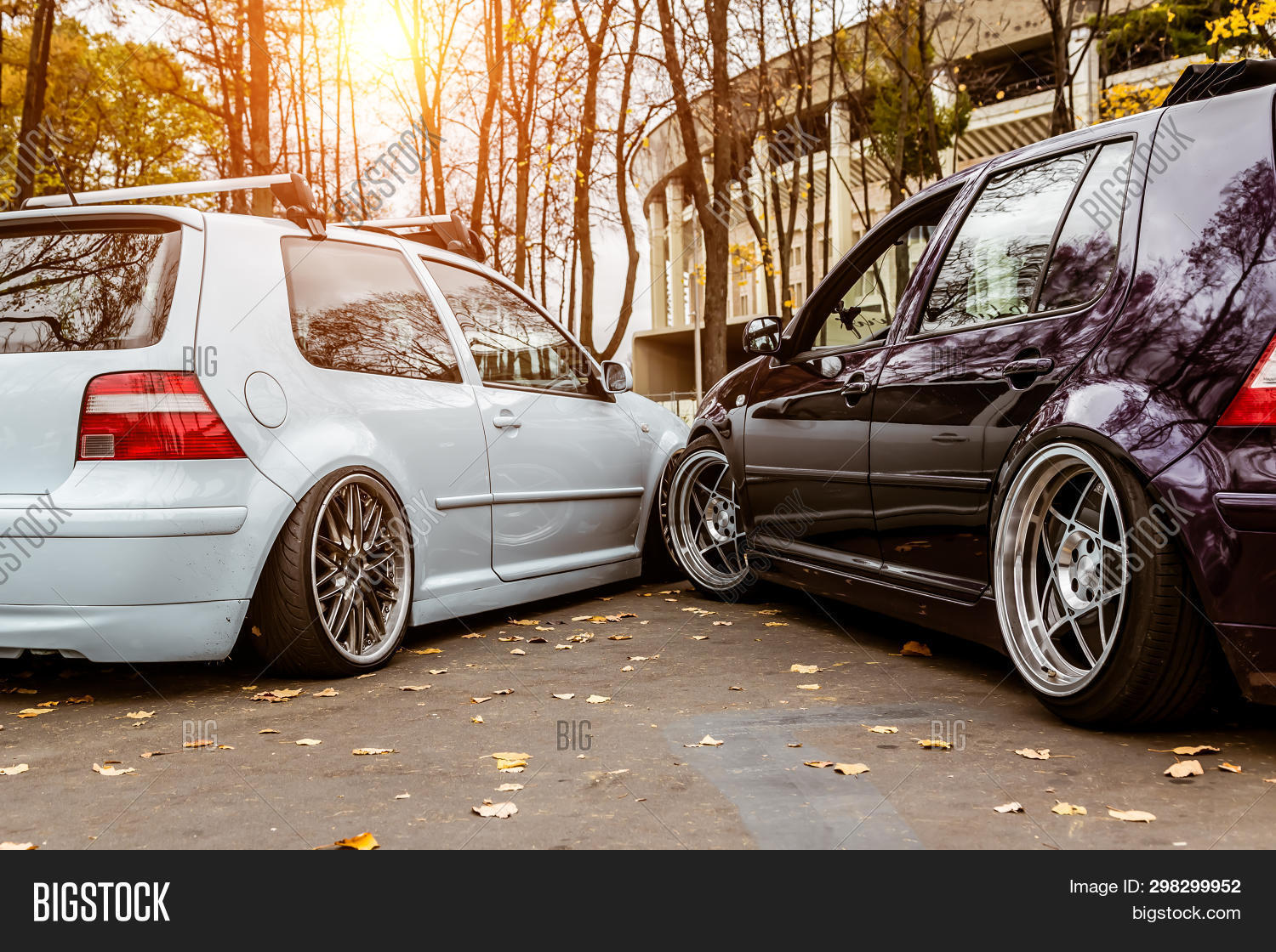 Two Cars White Blue Image & Photo (Free Trial) | Bigstock