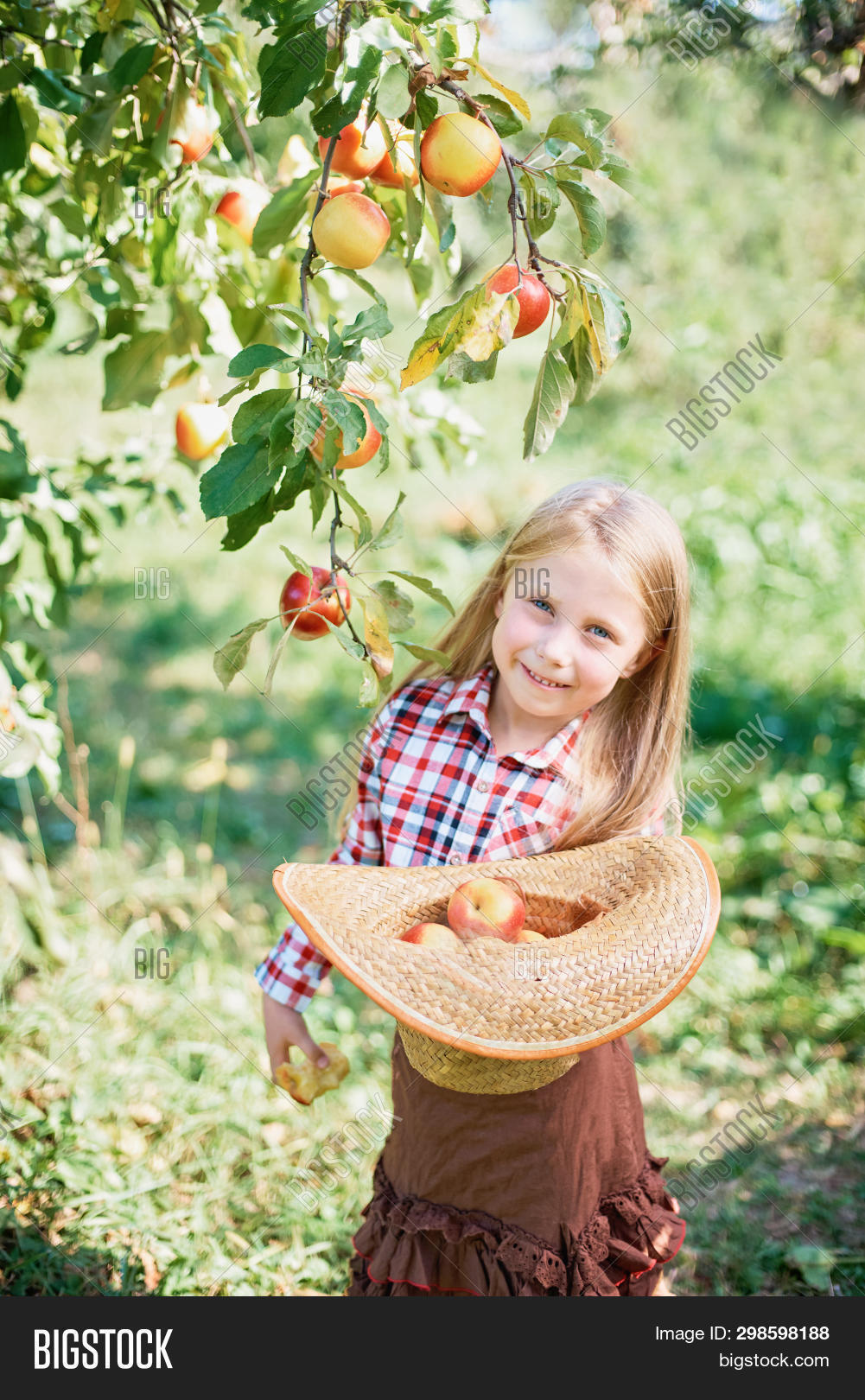Girl Apple Apple Image & Photo (Free Trial) | Bigstock
