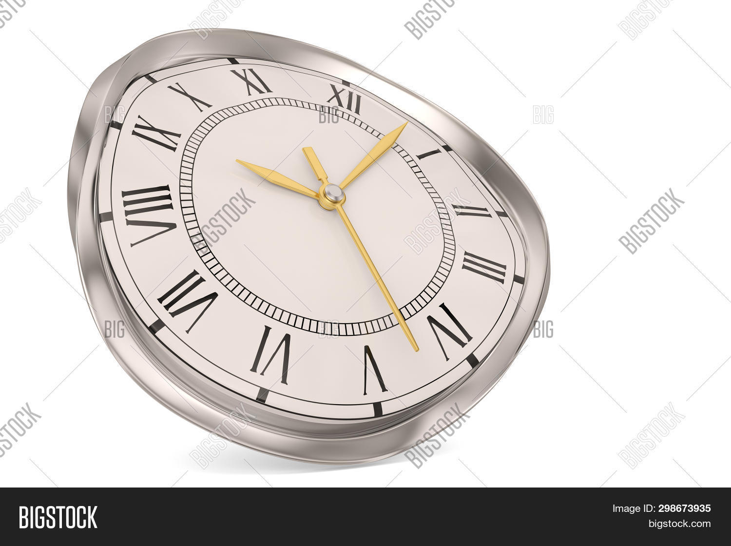 Soft Clock Isolated On Image & Photo (Free Trial) | Bigstock