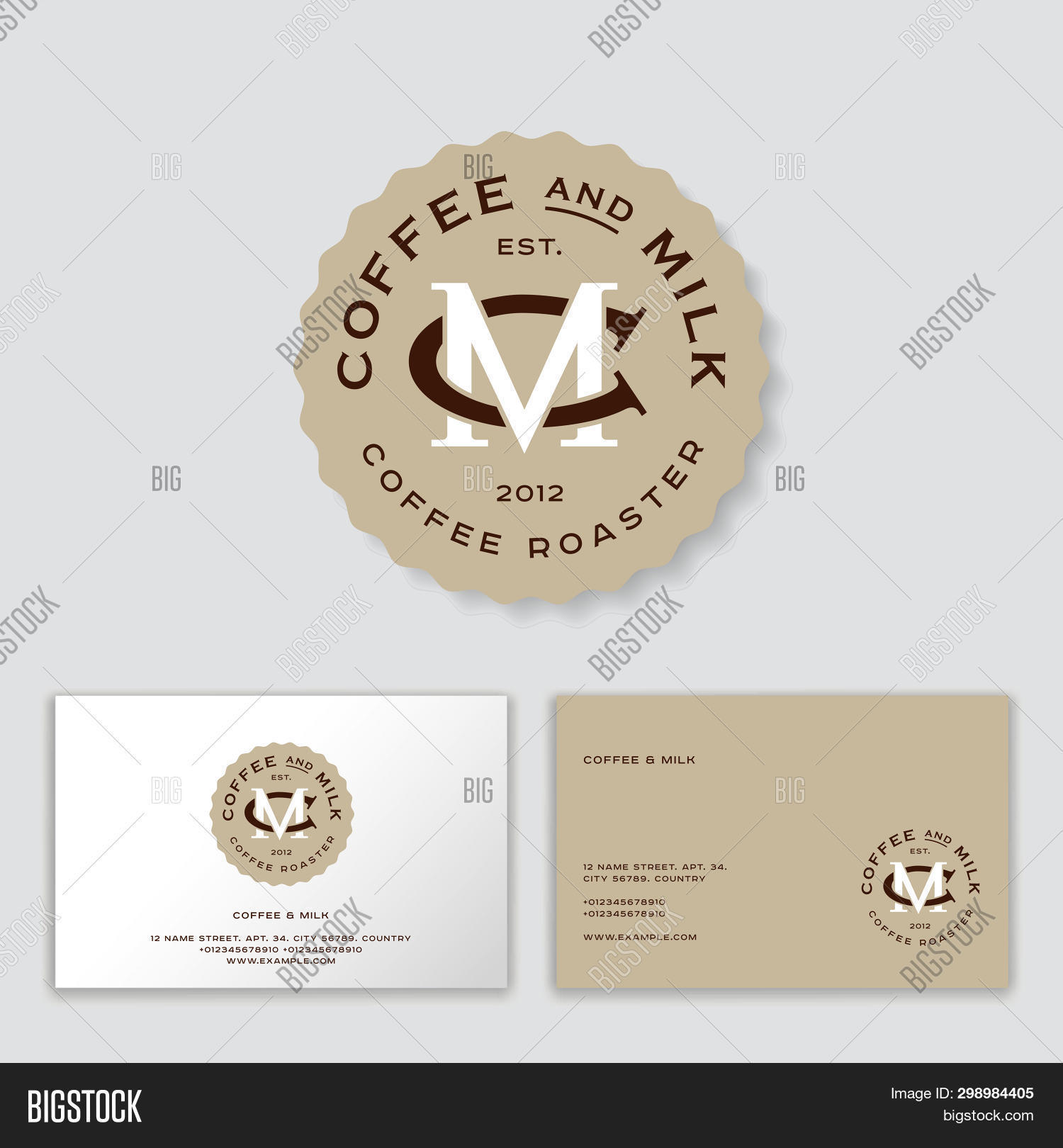 Coffee Milk Logo. Vector & Photo (Free Trial) | Bigstock