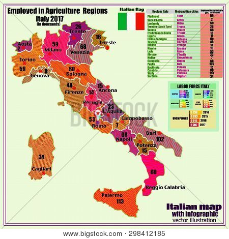 Map Italy Infographic Vector & Photo (Free Trial) | Bigstock