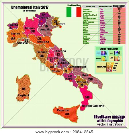 Map Italy Infographic Vector & Photo (Free Trial) | Bigstock