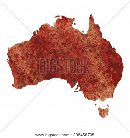 Map Australia Reddish Vector & Photo (Free Trial) | Bigstock