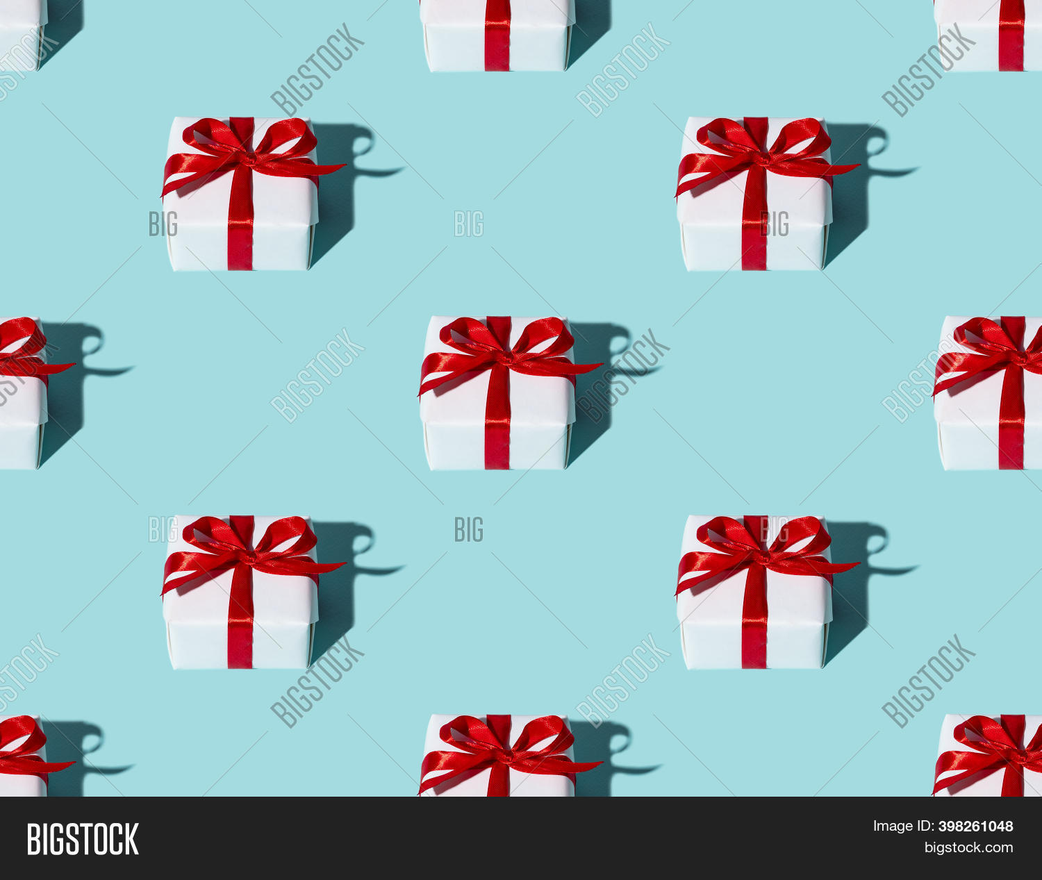 Gift Pattern. Blue Image & Photo (Free Trial) | Bigstock