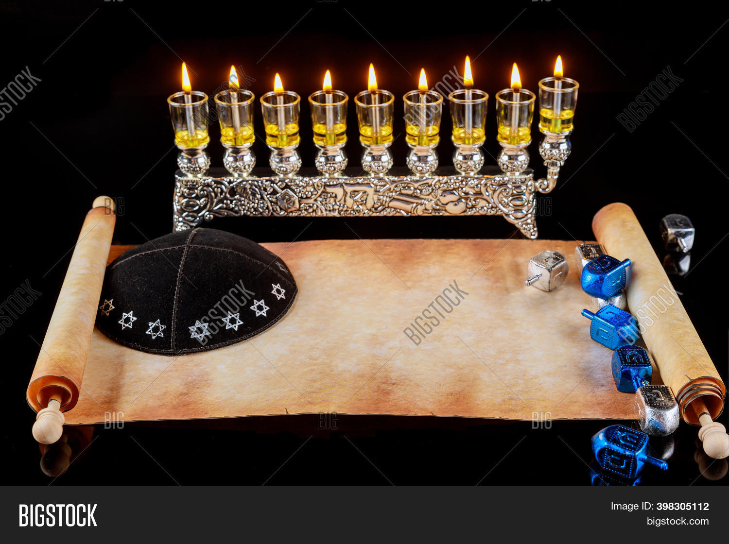 Menorah Burning Oil Image & Photo (Free Trial) | Bigstock