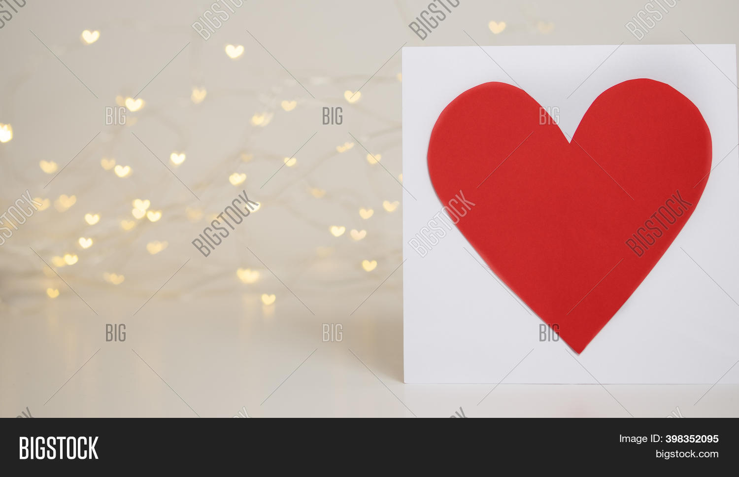 Red Heart Card On Image & Photo (Free Trial) | Bigstock