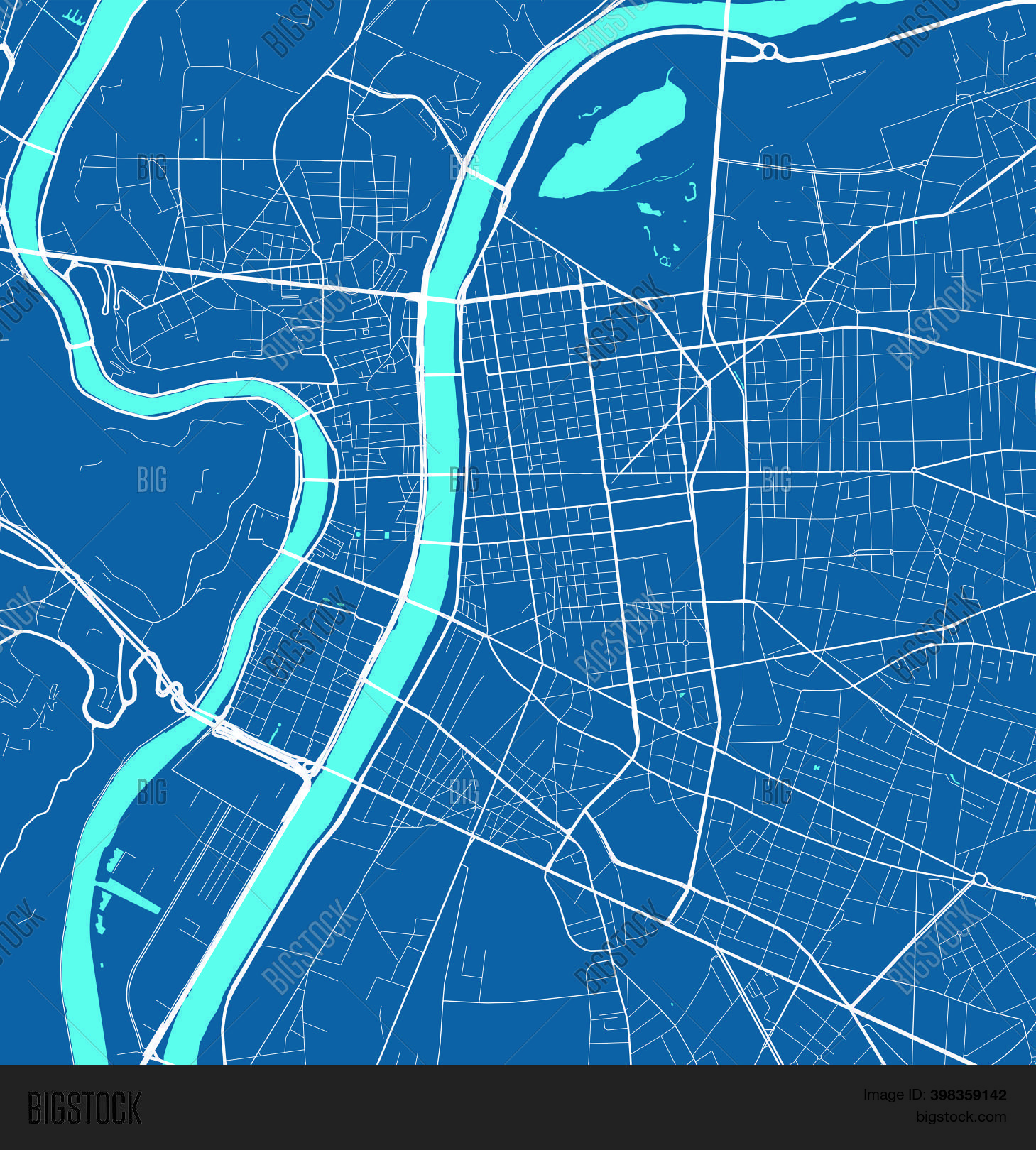 Detailed Map Lyon Vector & Photo (Free Trial) | Bigstock