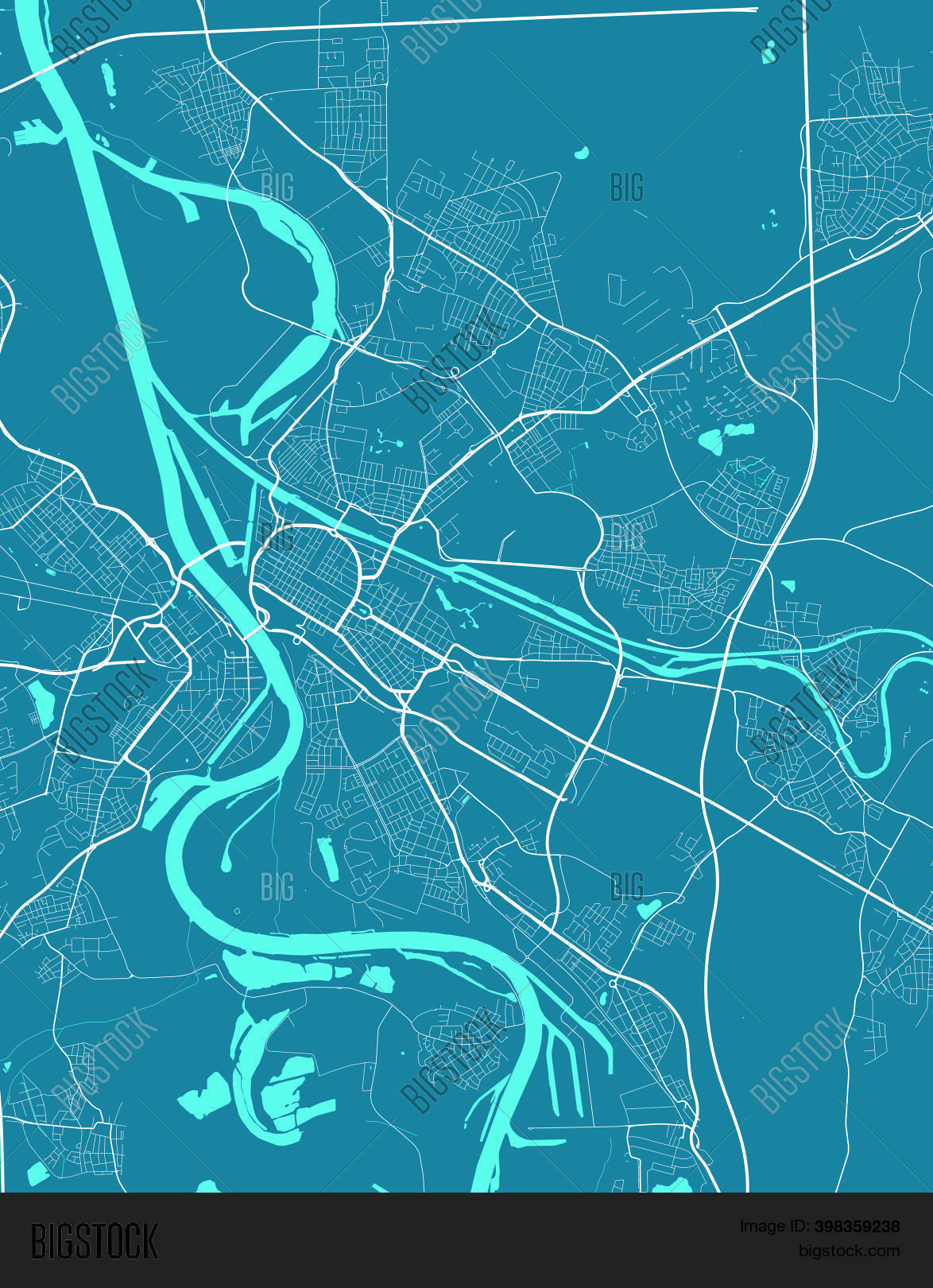 Detailed Map Mannheim Vector & Photo (Free Trial) | Bigstock