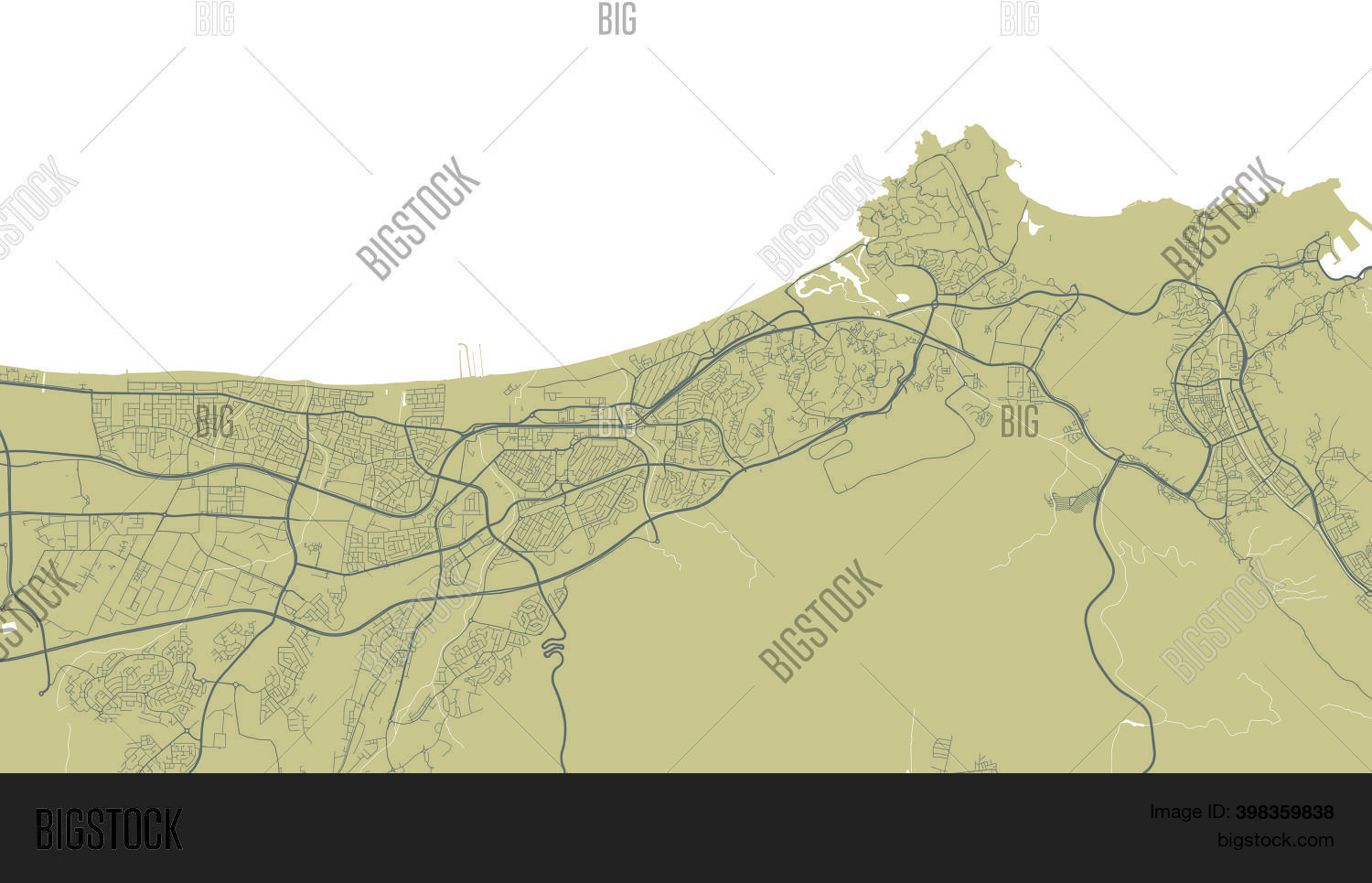 Detailed Map Muscat Vector & Photo (Free Trial) | Bigstock