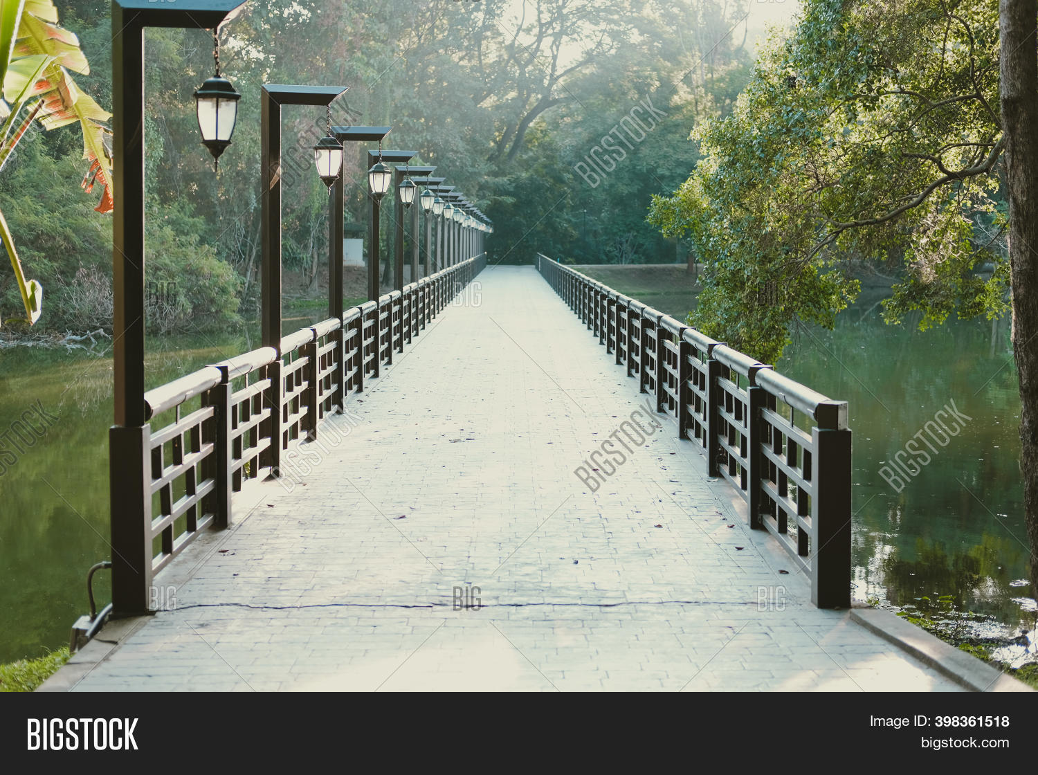 Bridge Across Pond Image & Photo (Free Trial) | Bigstock