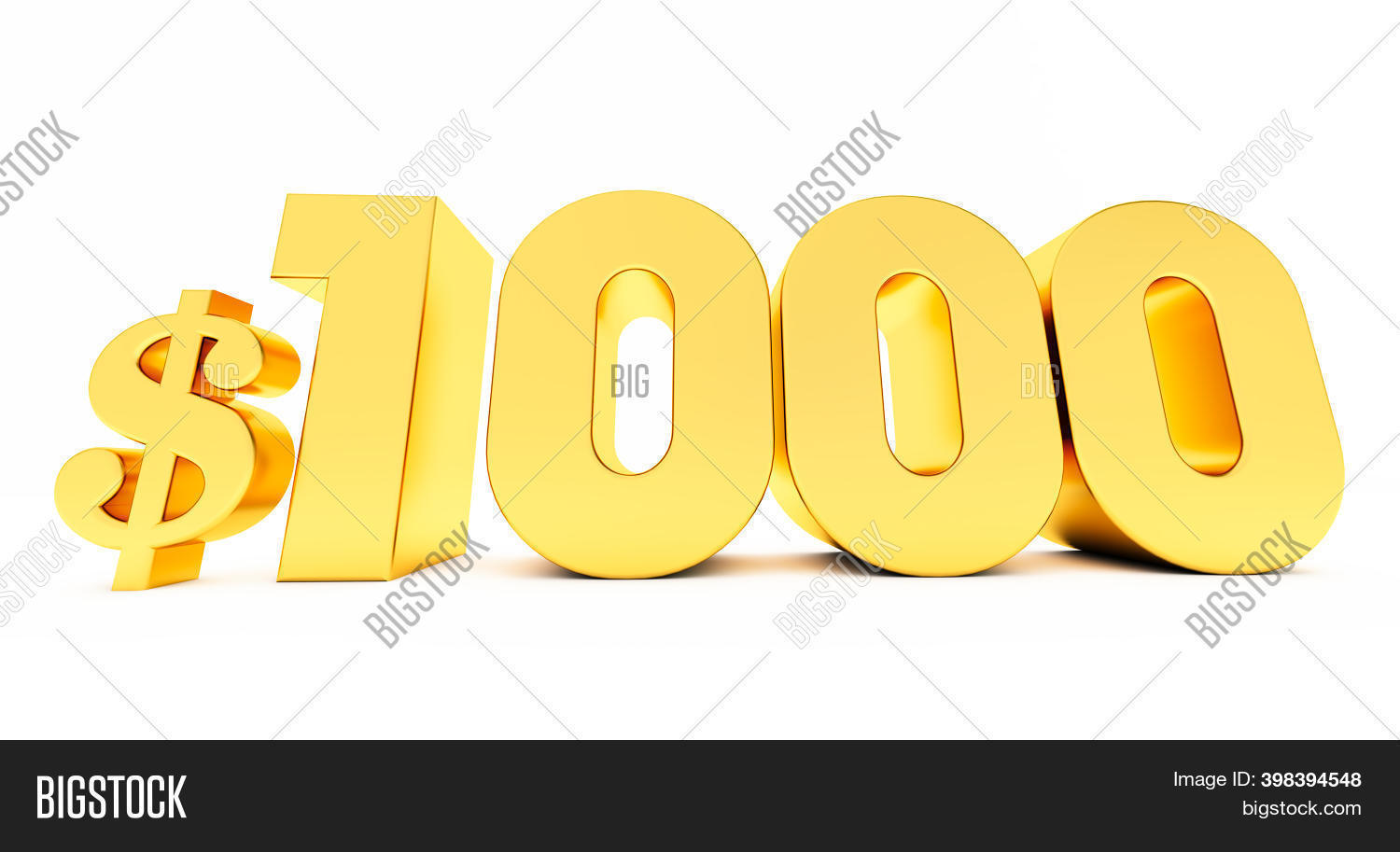3d Render Golden 1000 Image & Photo (Free Trial) | Bigstock