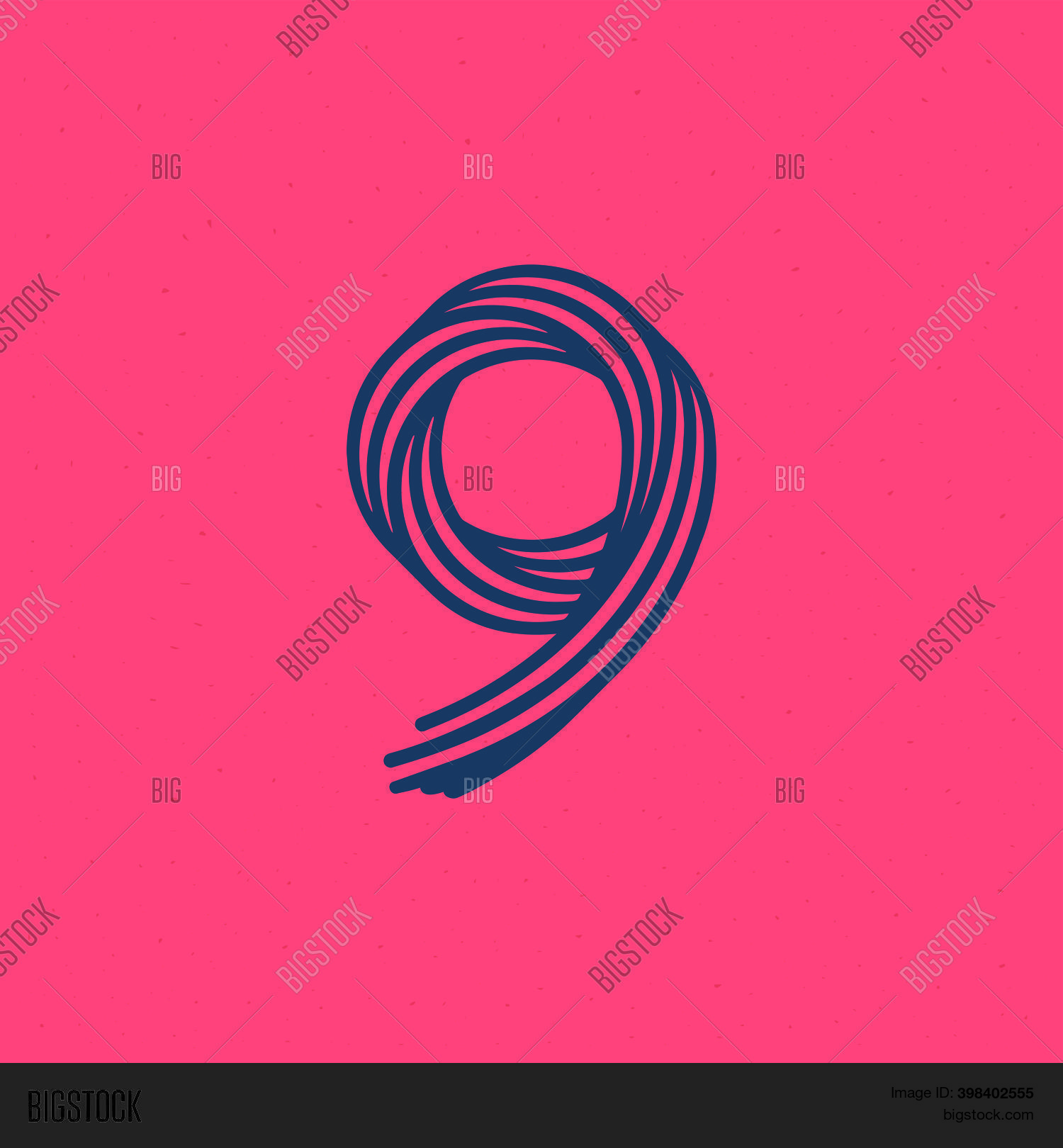Number Nine Logo Made Vector & Photo (Free Trial) | Bigstock