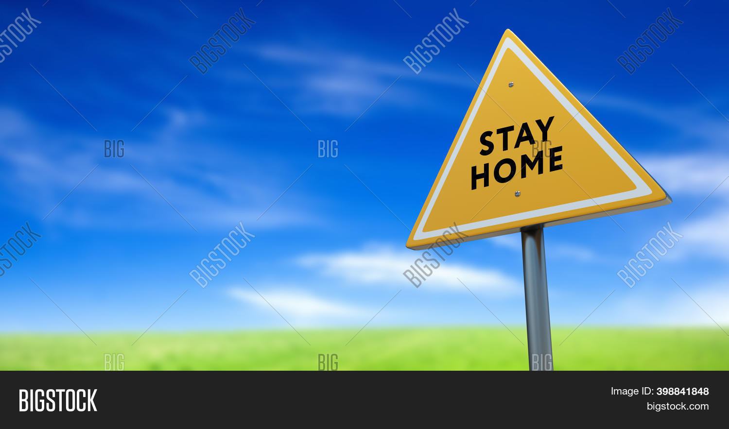 Stay Home Yellow Road Image & Photo (Free Trial) | Bigstock