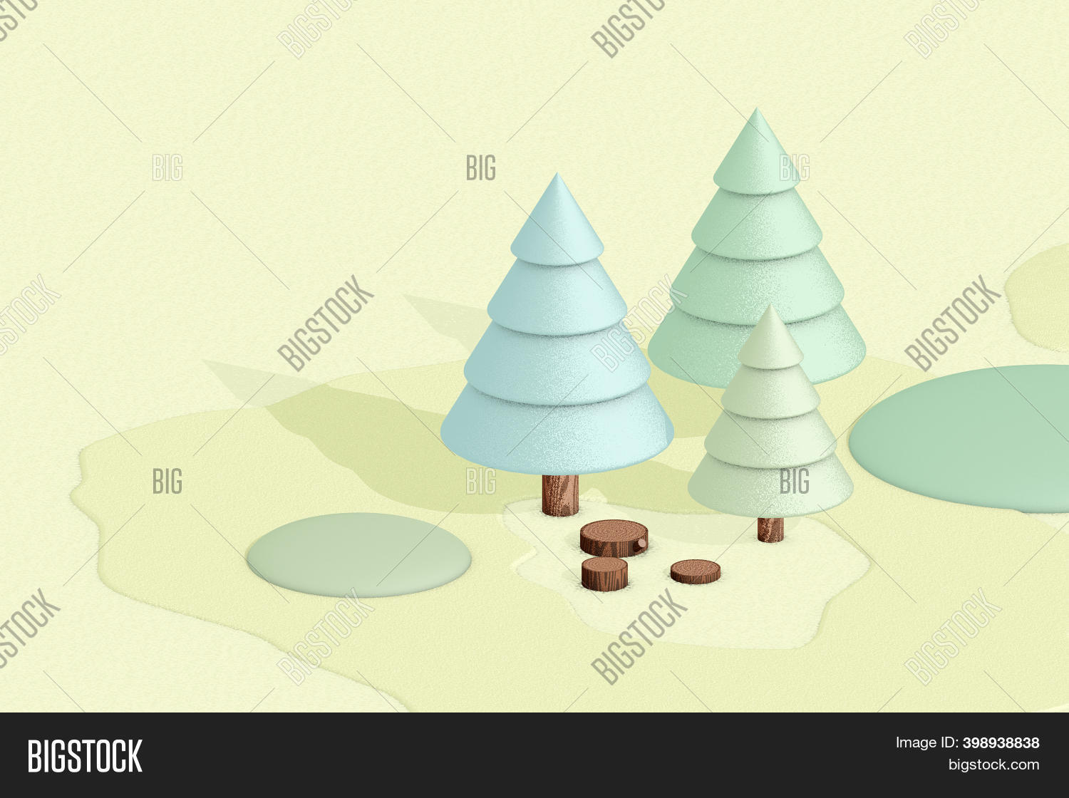 Cartoon Trees, Cut Image & Photo (Free Trial) | Bigstock