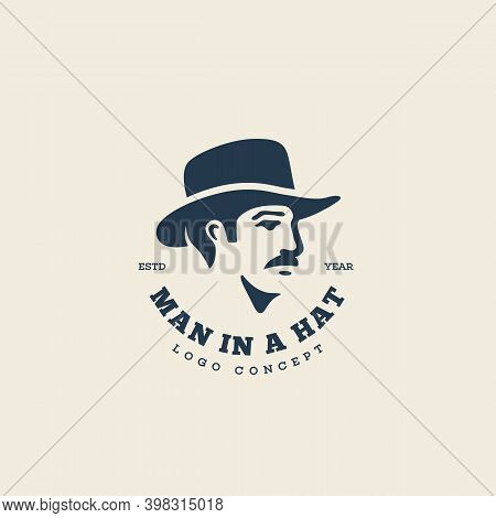Man Hat Logo Design Vector & Photo (Free Trial) | Bigstock