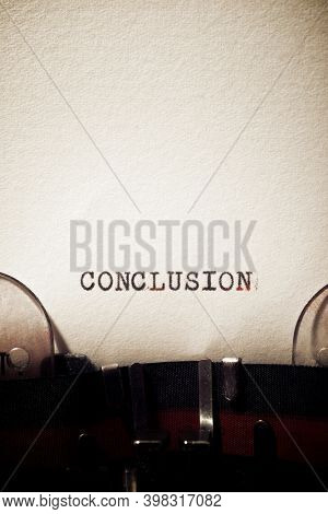 Conclusion Word Image & Photo (Free Trial) | Bigstock