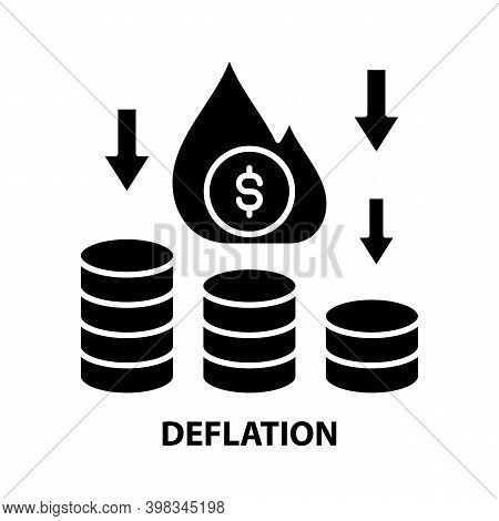 Deflation Icon, Black Vector & Photo (Free Trial) | Bigstock