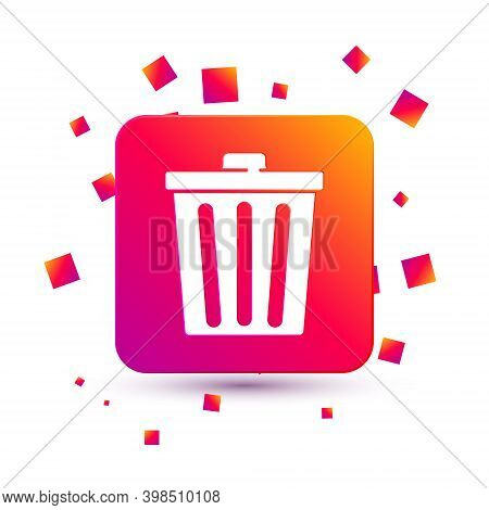 White Trash Can Icon Vector & Photo (Free Trial) | Bigstock