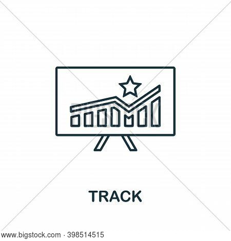 Track Icon. Line Vector & Photo (Free Trial) | Bigstock