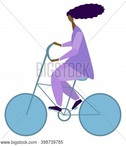 Woman Riding Bike. Vector & Photo (Free Trial) | Bigstock