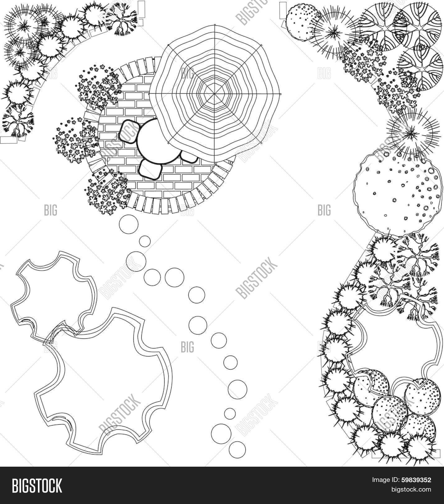 Vector Landscape Plan Vector & Photo (Free Trial) | Bigstock