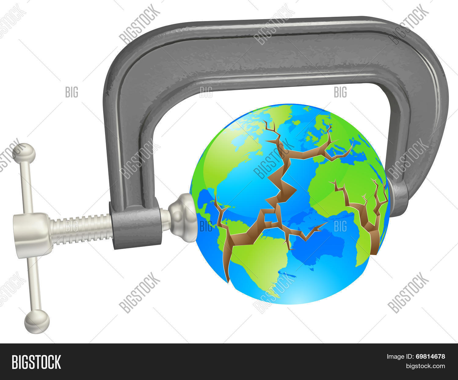 Clamp Breaking World Vector And Photo Free Trial Bigstock