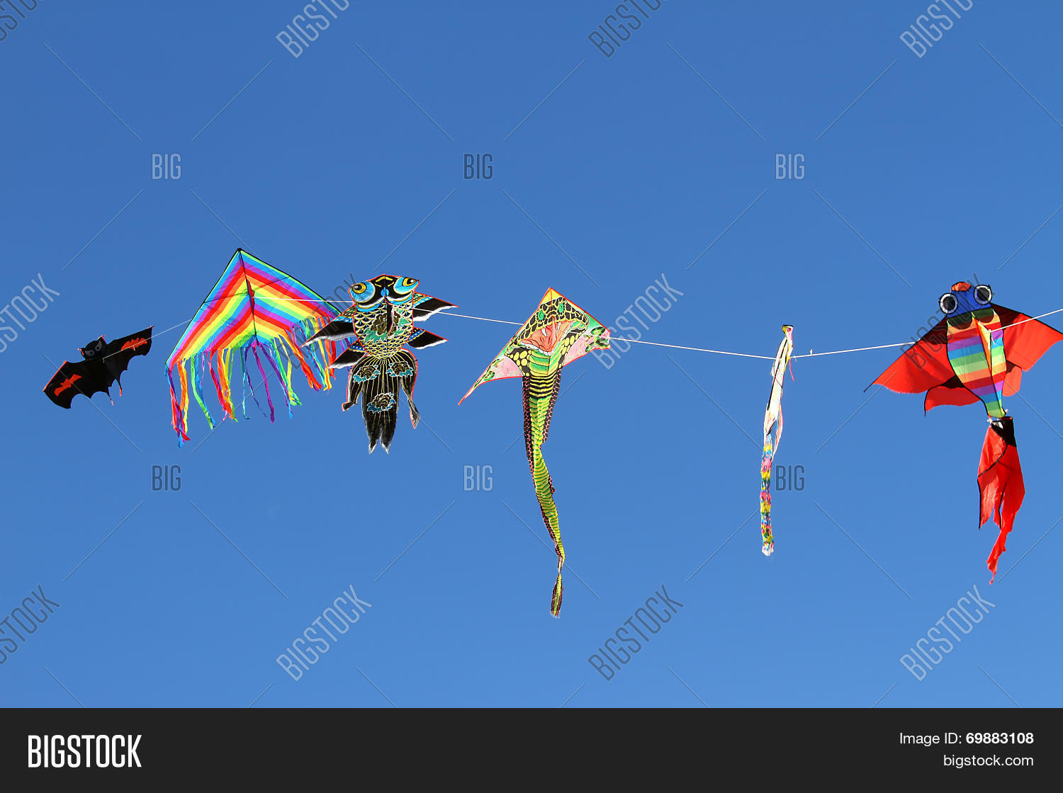 Kites Flying High Sky Image & Photo (Free Trial) | Bigstock