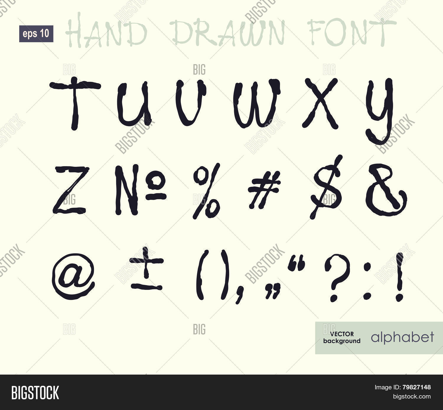 Handwritten Alphabet Vector & Photo (Free Trial) | Bigstock