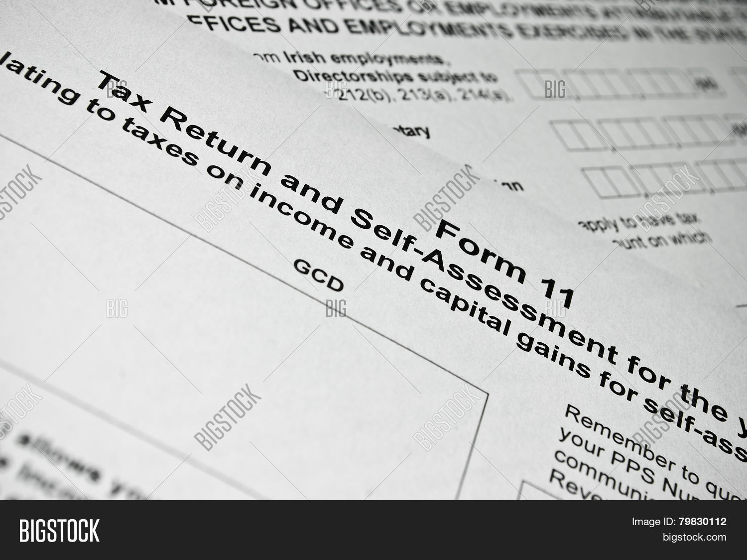 Irish Tax Form. Image & Photo (Free Trial) | Bigstock