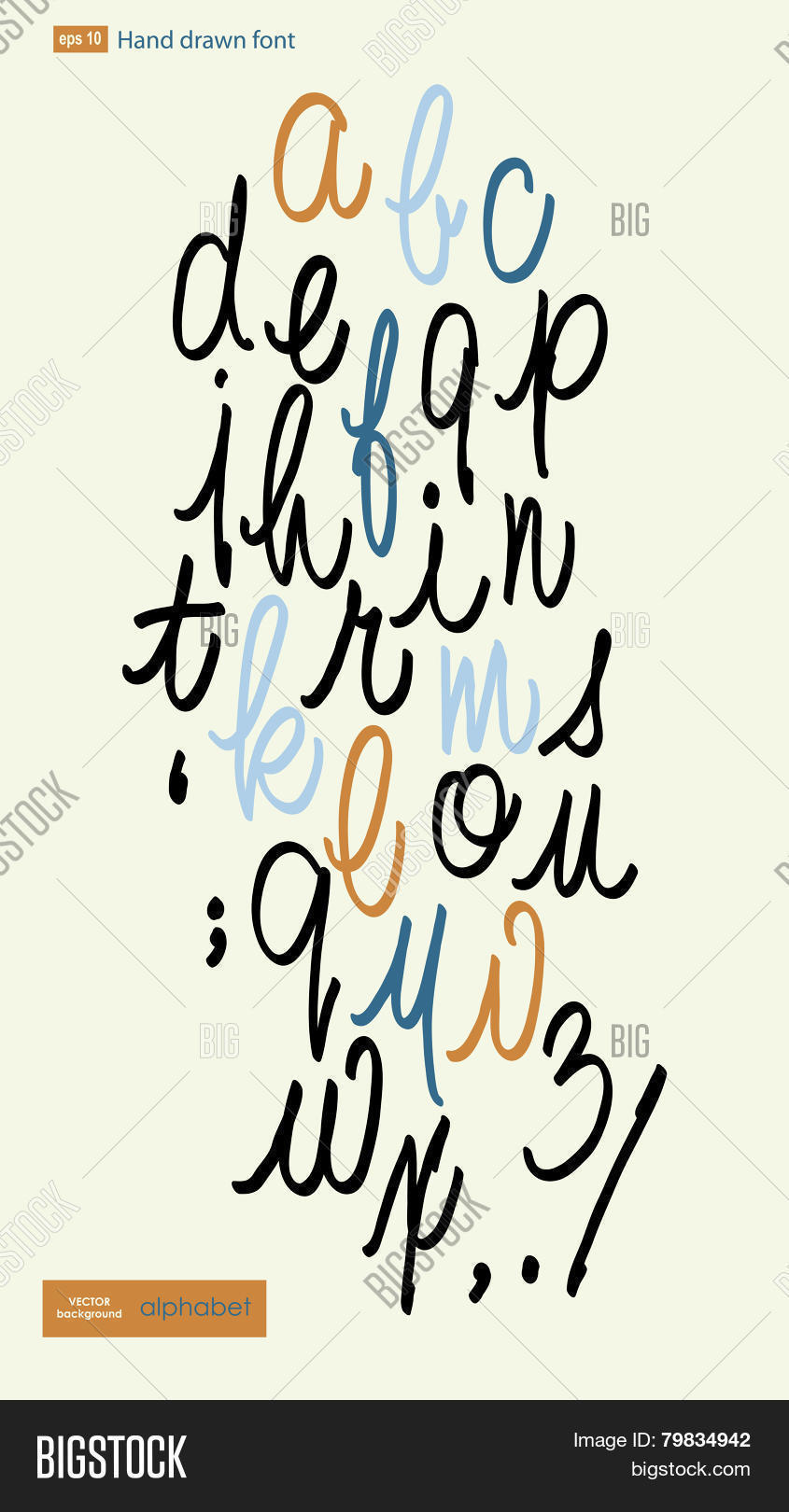 Handwritten Alphabet Vector & Photo (Free Trial) | Bigstock