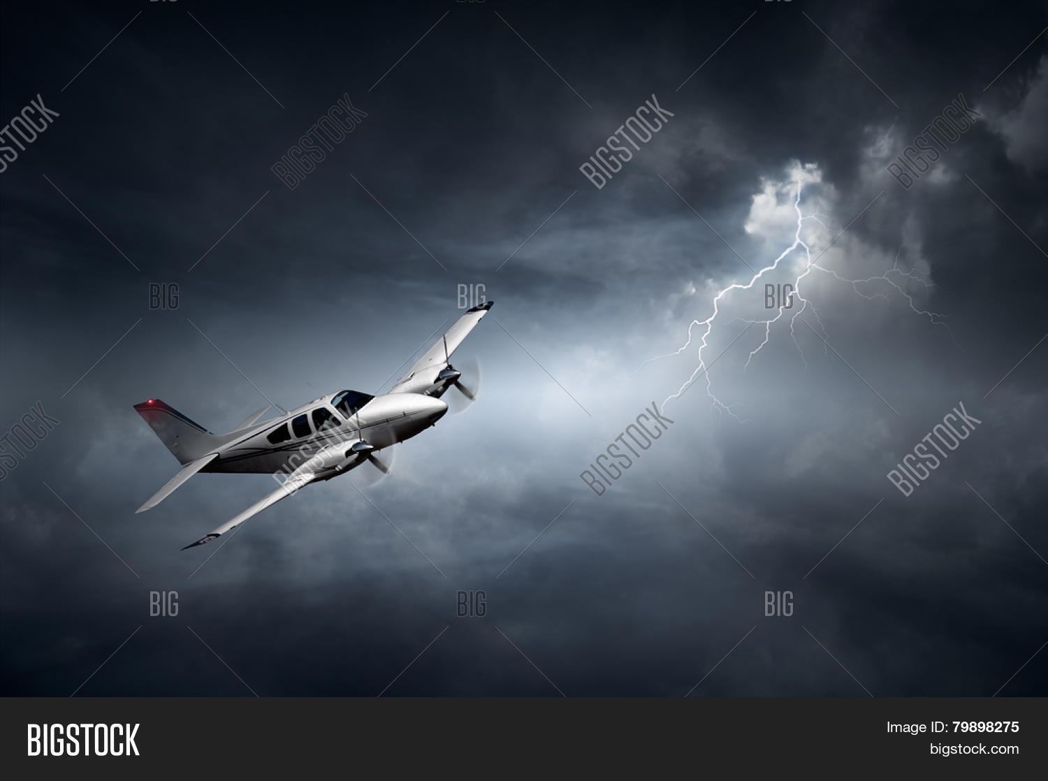 Aeroplane Flying Storm Image & Photo (Free Trial) | Bigstock
