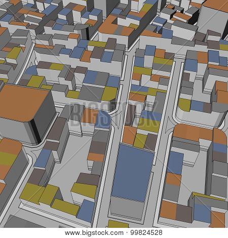 Cartoon Town Bird Eye Image & Photo (Free Trial) | Bigstock