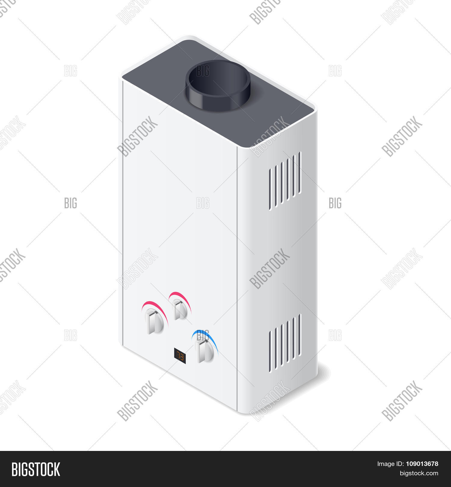 Boiler Isometric Icon Vector & Photo (Free Trial) | Bigstock