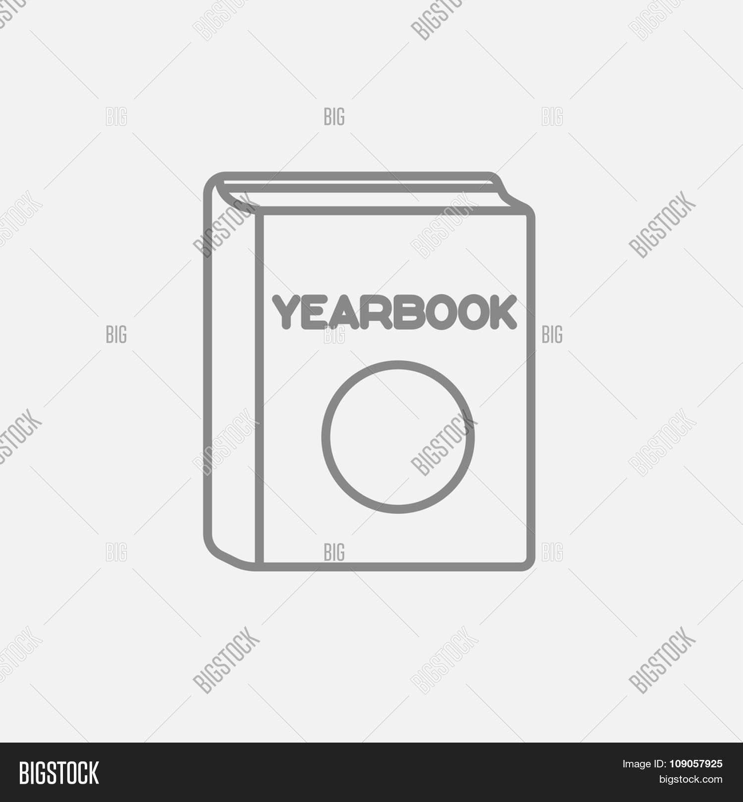 Yearbook Line Icon Vector & Photo (Free Trial) | Bigstock