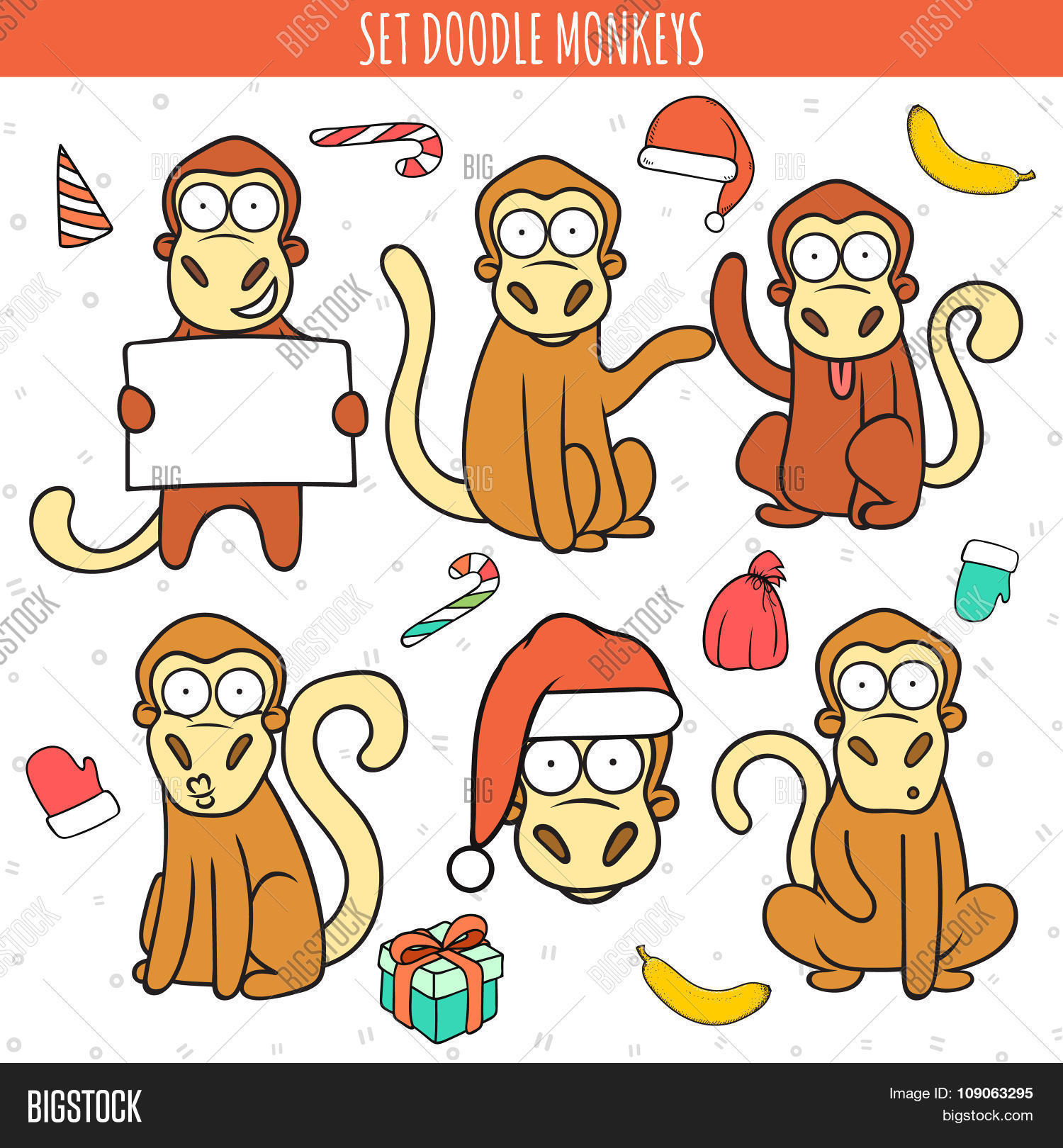 Year Red Monkey. Vector & Photo (Free Trial) | Bigstock