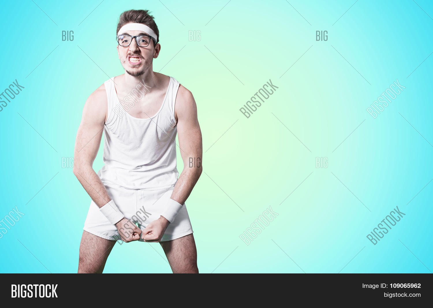 Nerd Muscles On Grey Image & Photo (Free Trial) | Bigstock