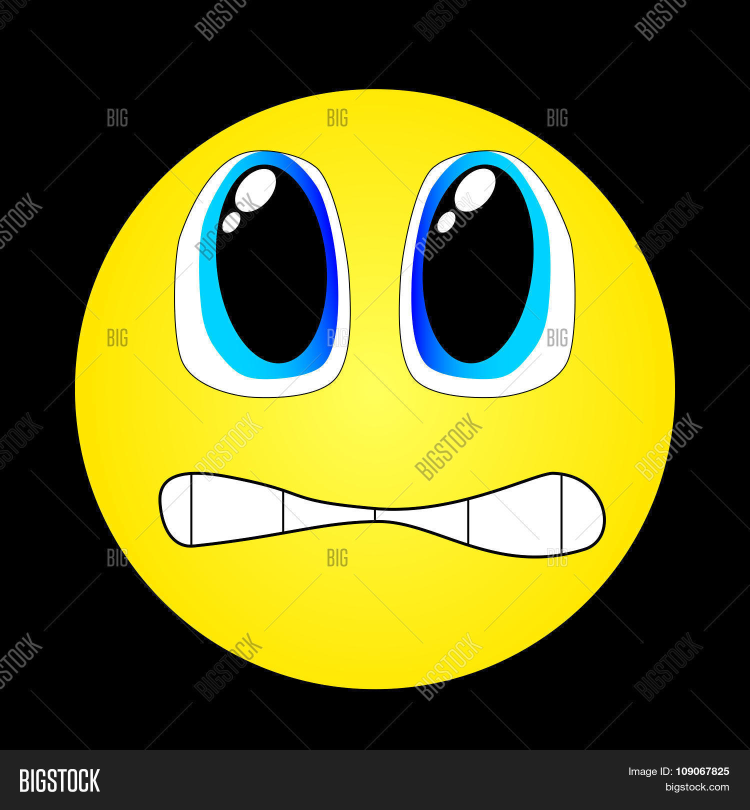 Scared Emoticon Emoji Vector & Photo (Free Trial) | Bigstock