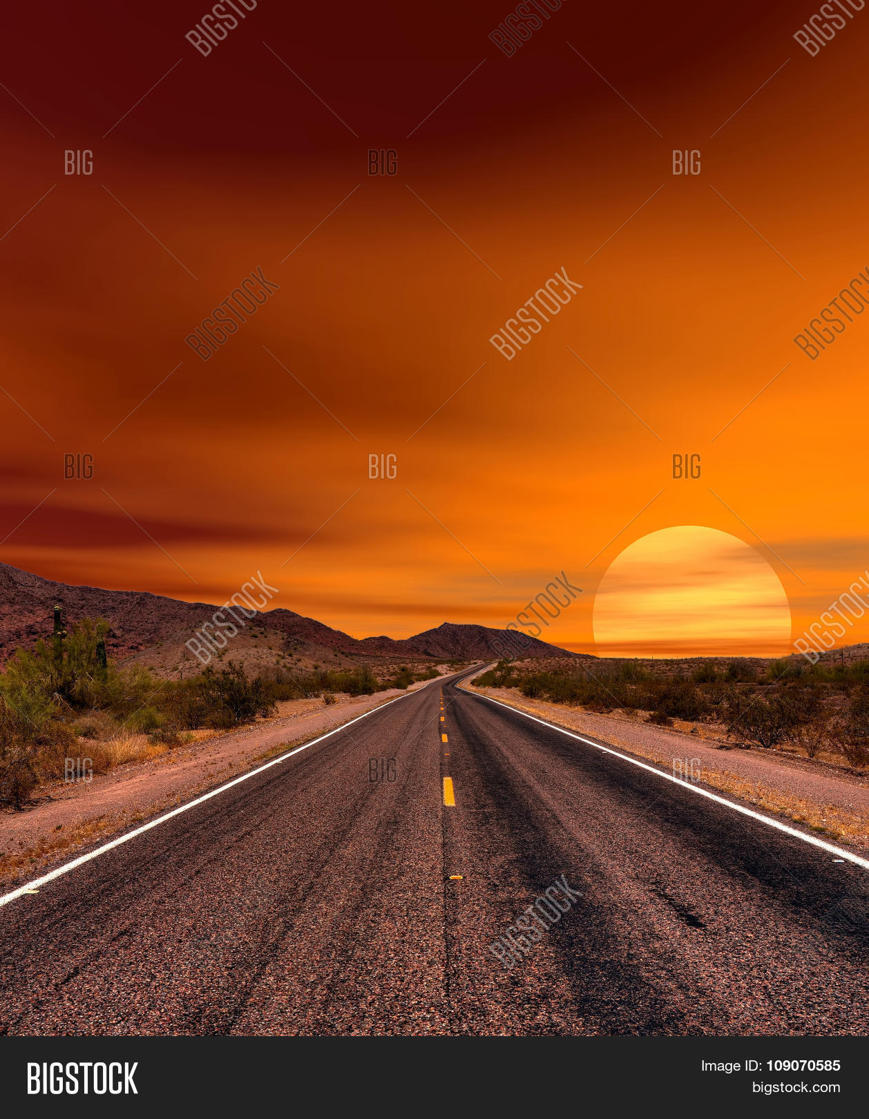 Sunset Road Image & Photo (Free Trial) | Bigstock
