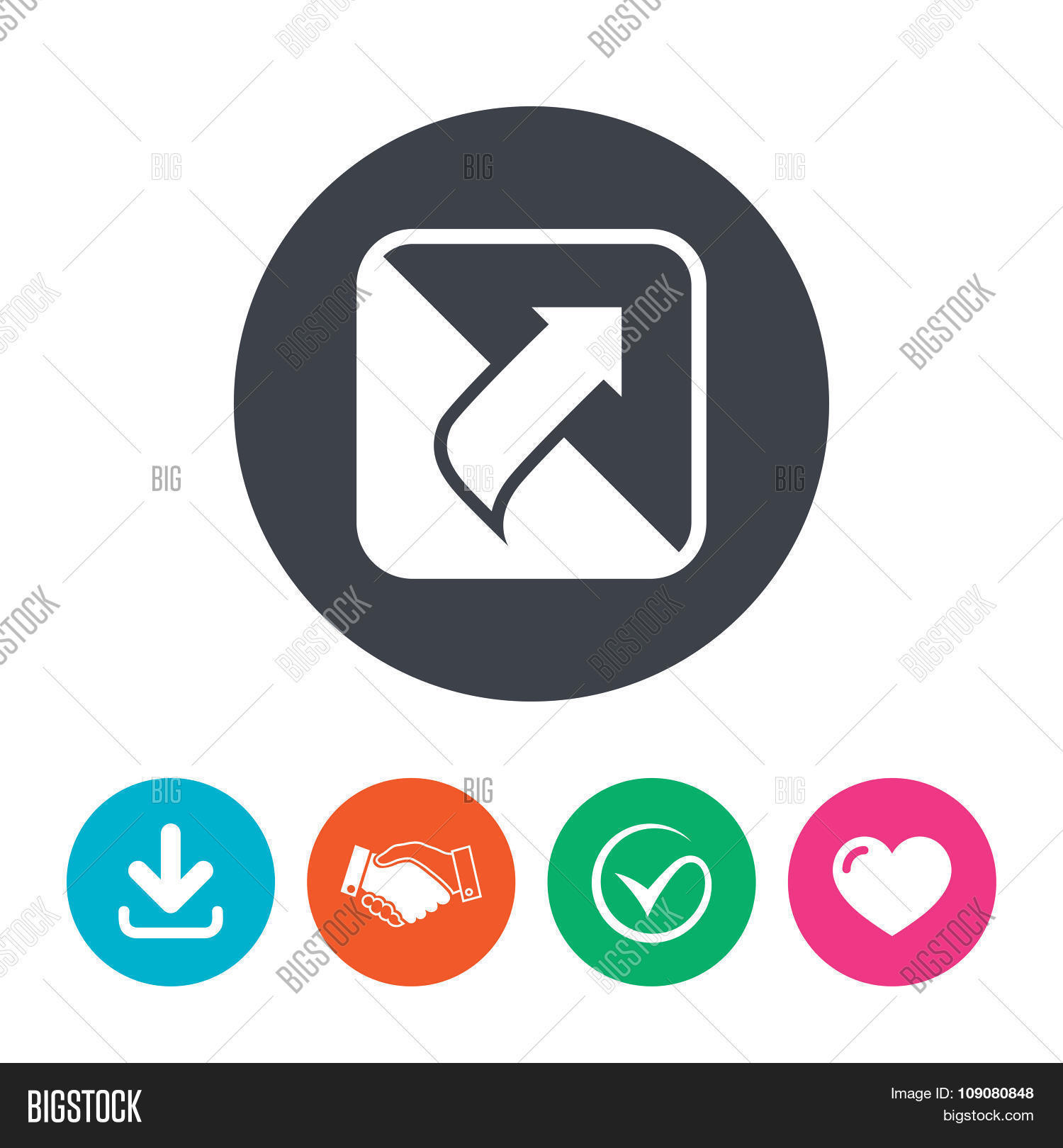 Turn Page Sign Icon. Vector & Photo (Free Trial) | Bigstock