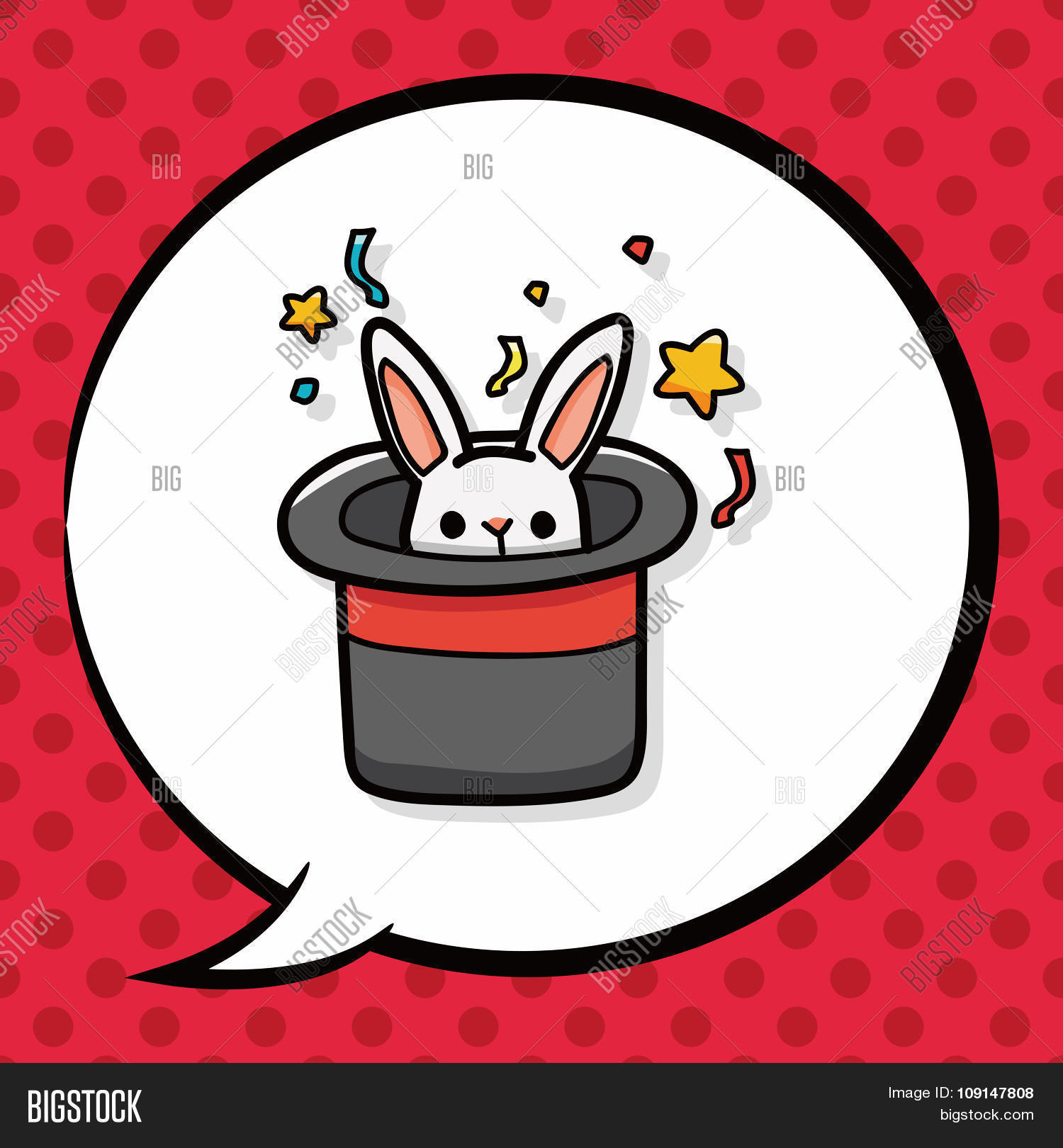 Magic Hat Doodle Vector & Photo (Free Trial) | Bigstock
