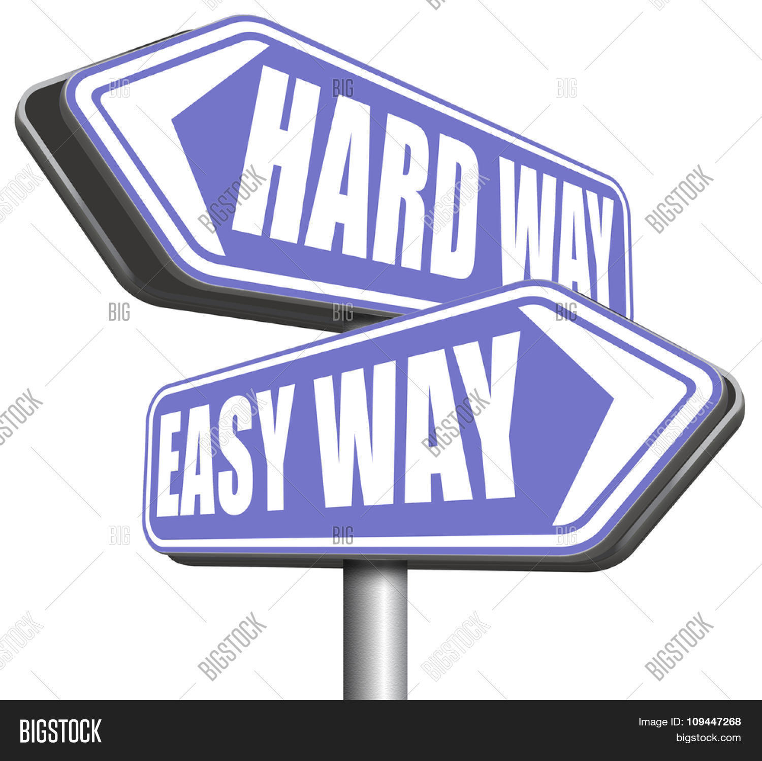Easy Way Hard Way Take Image & Photo (Free Trial) | Bigstock