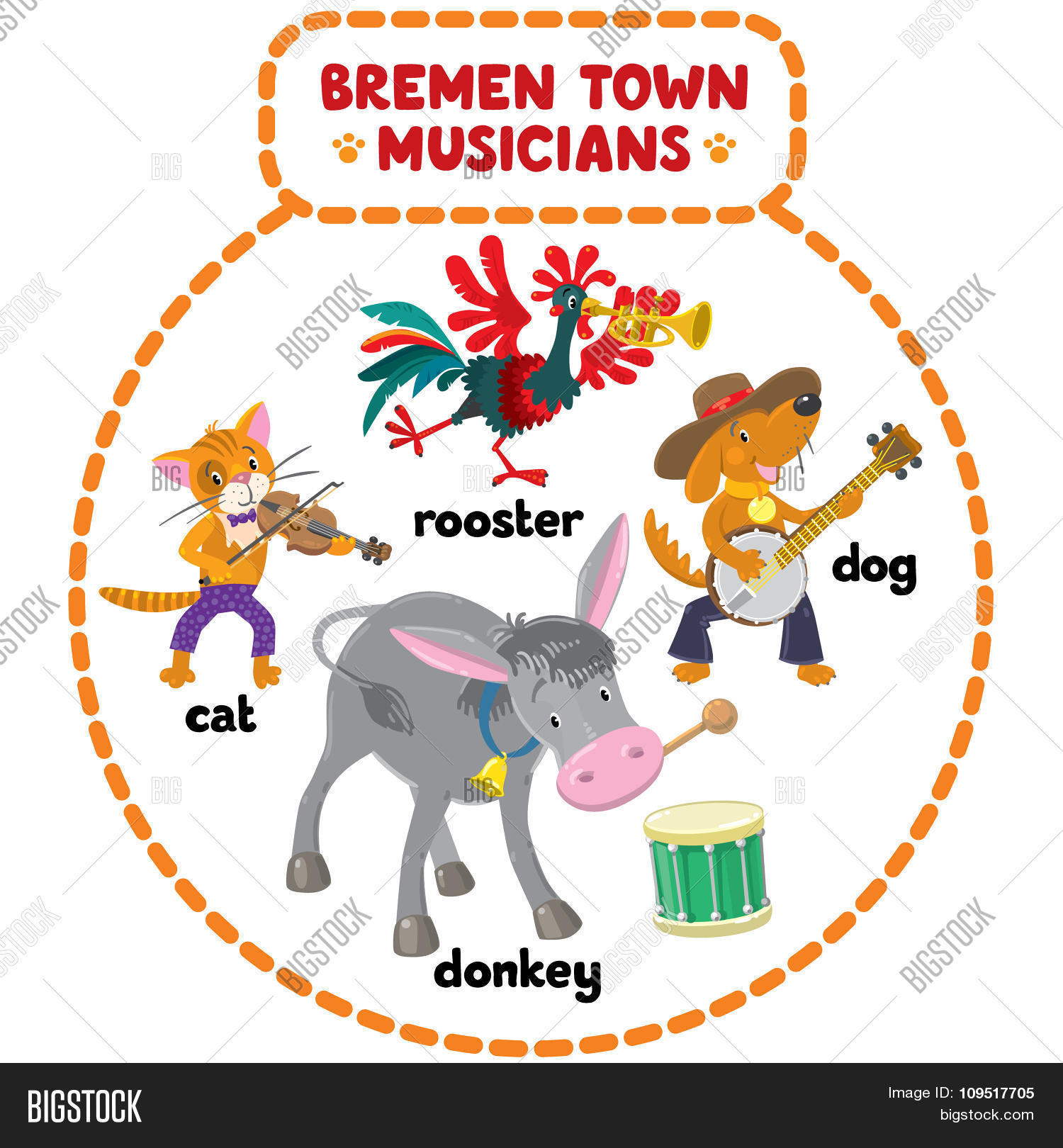 Bremen Town Musicians Vector & Photo (Free Trial) | Bigstock