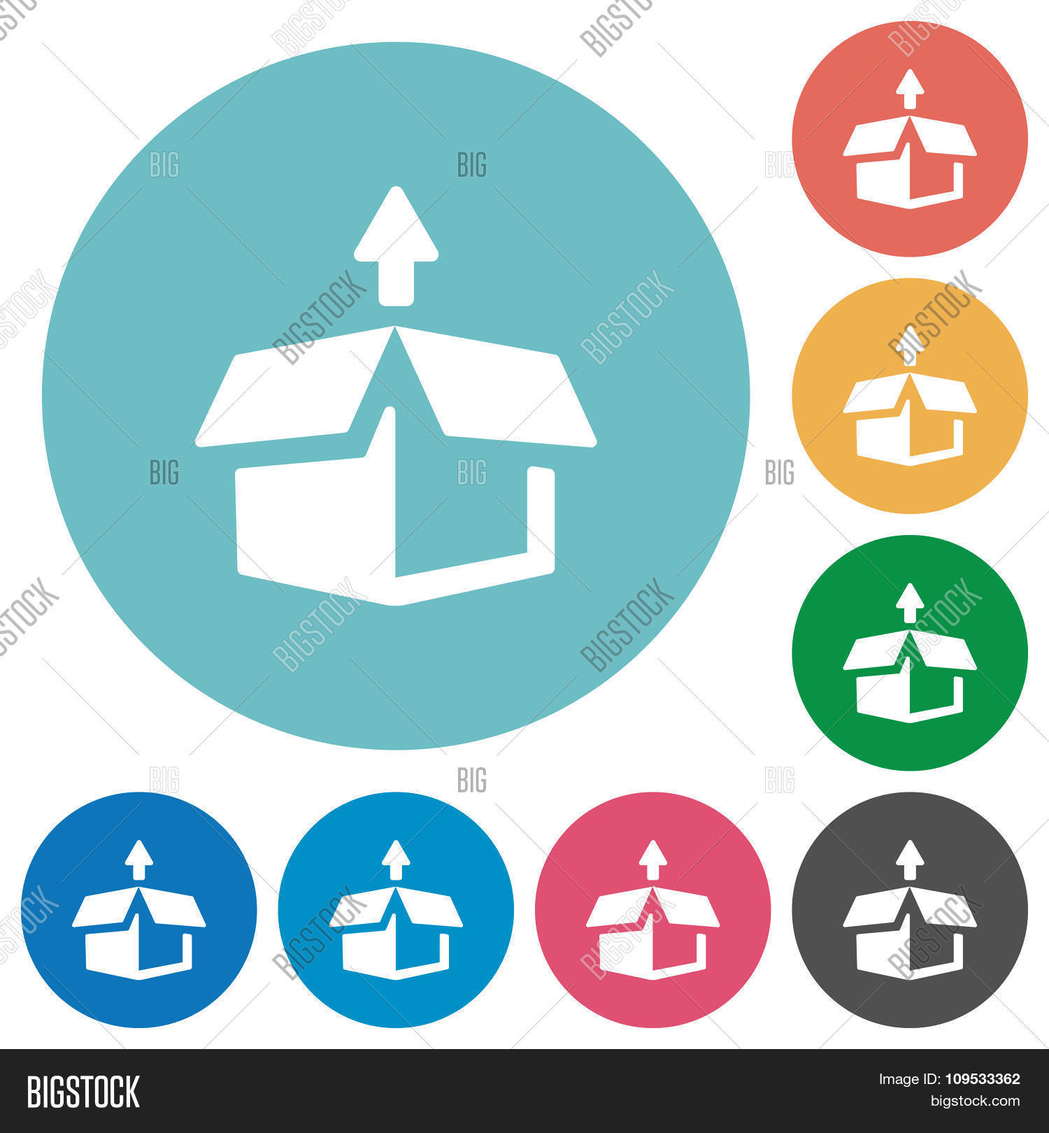 Flat Unpack Icons Vector & Photo (Free Trial) | Bigstock