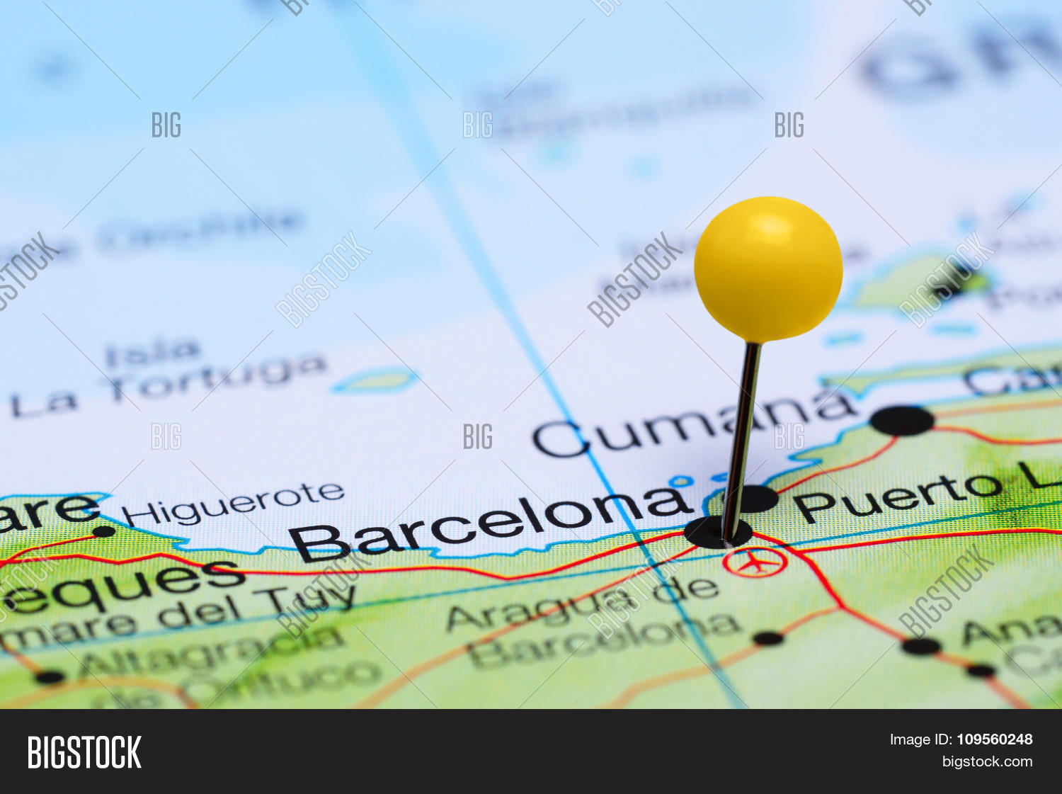 Barcelona Pinned On Image & Photo (Free Trial) | Bigstock
