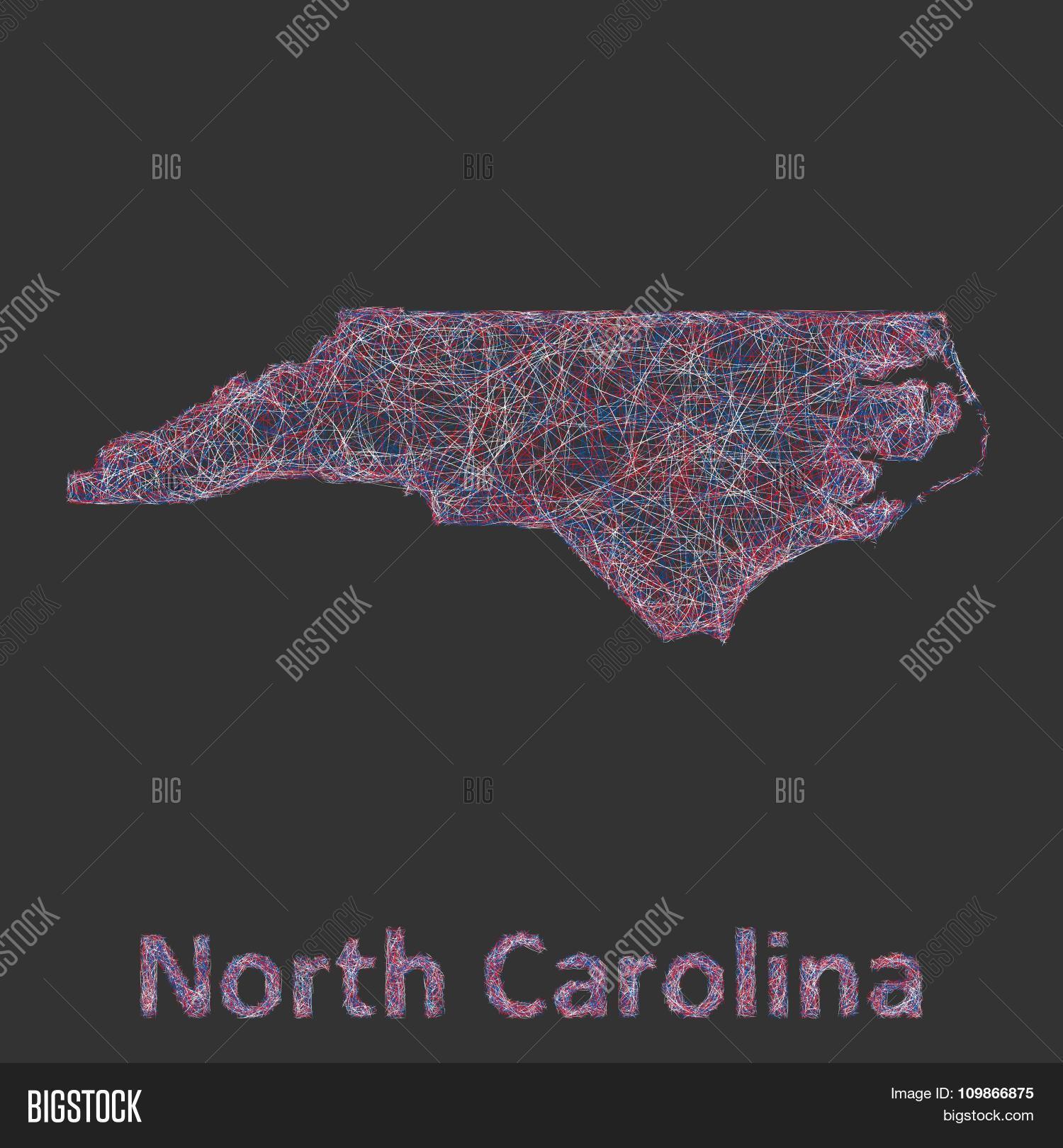 North Carolina Line Vector & Photo (Free Trial) | Bigstock