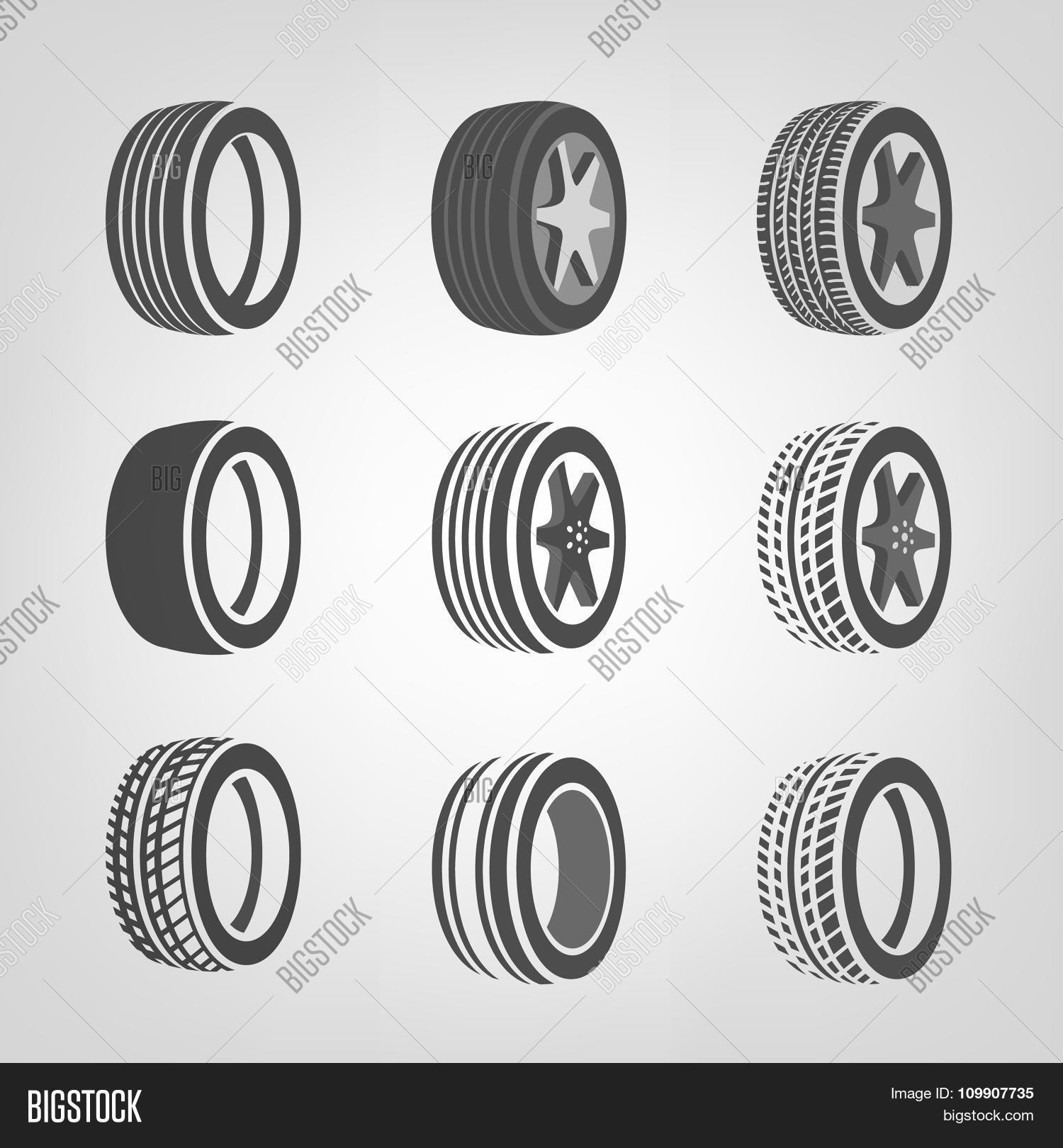 Tires Collection Vector & Photo (Free Trial) | Bigstock
