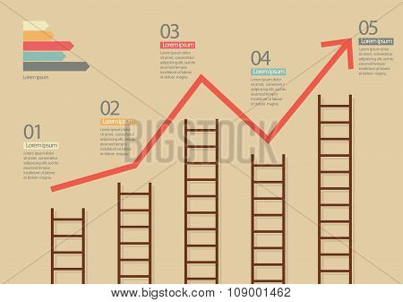 Growth Chart Ladders Vector & Photo (Free Trial) | Bigstock